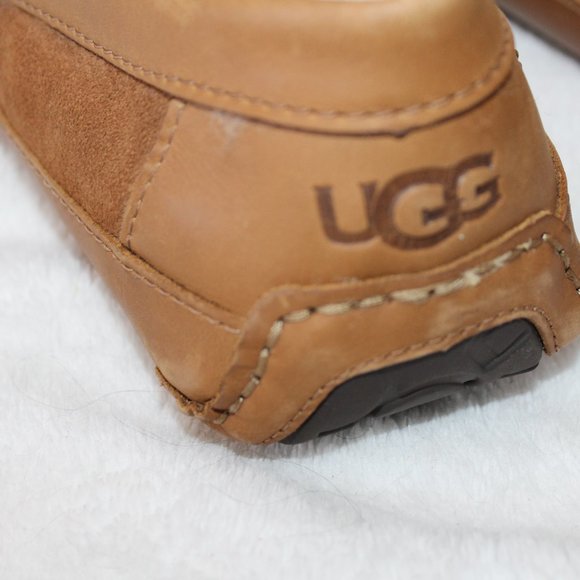 UGG | Shoes | New Ugg Byron Leather Shearling Chestnut Slippers | Poshmark